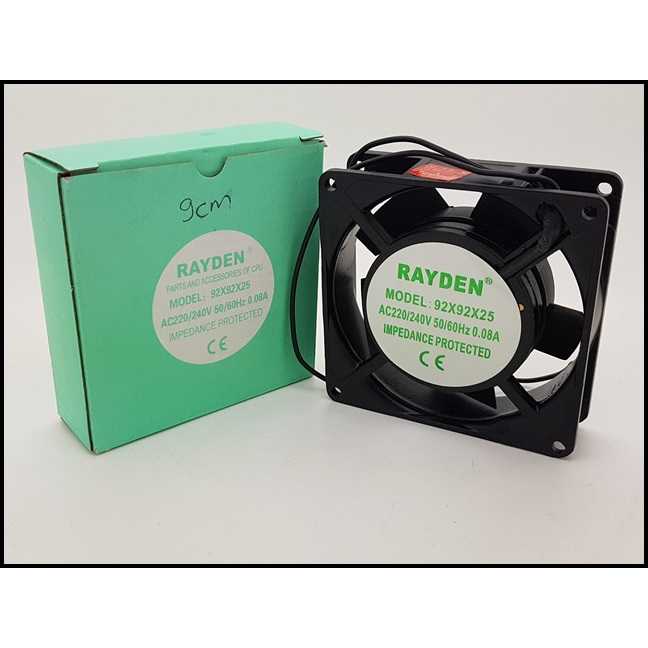 Jual RAYDEN Cooling Fan AC 220V ukuran 9cm x 9cm x 2.5cm kipas