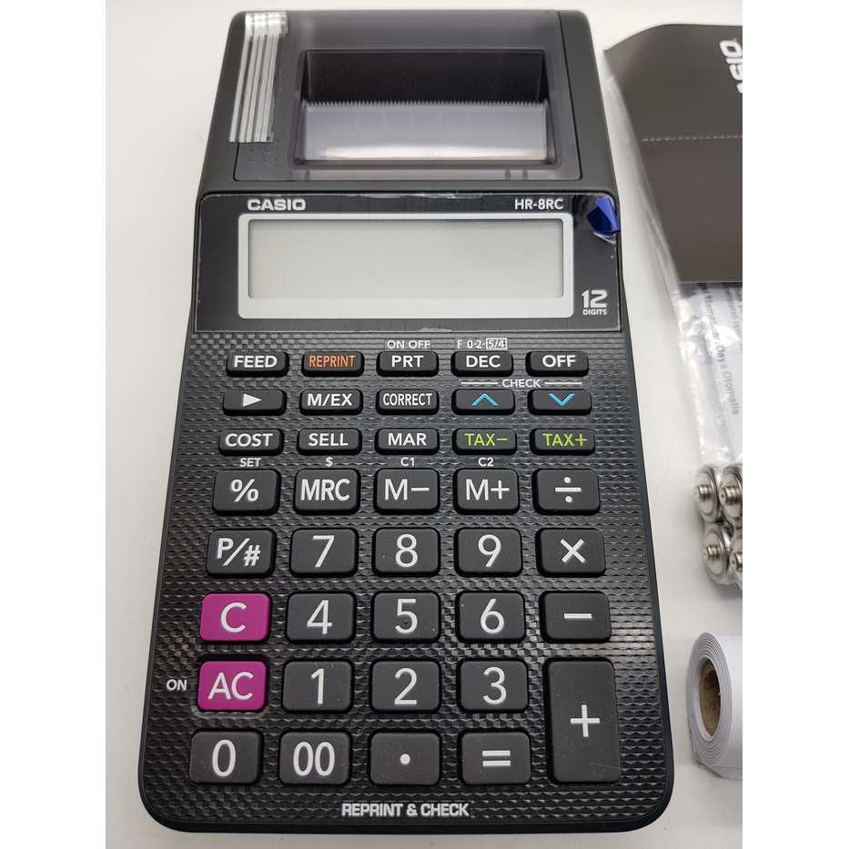 Jual Kalkulator Casio Portable Printer HR - 8 RC Reprint And