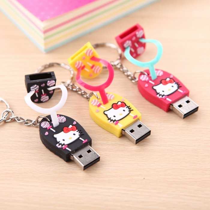 Jual USB Flash Disk 8GB sendal jepit hello kitty flipflop aus018