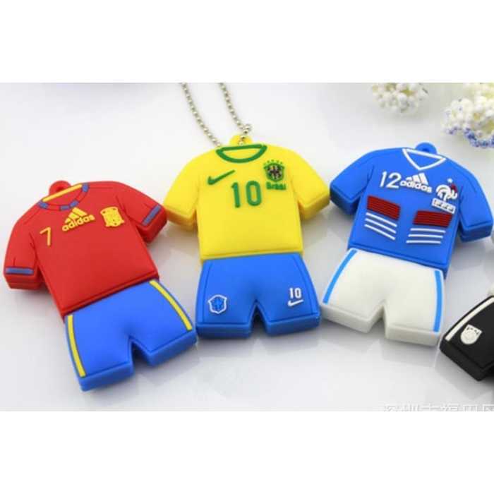 Jual USB Flash Disk 8GB football jersey spanyol perancis brazil