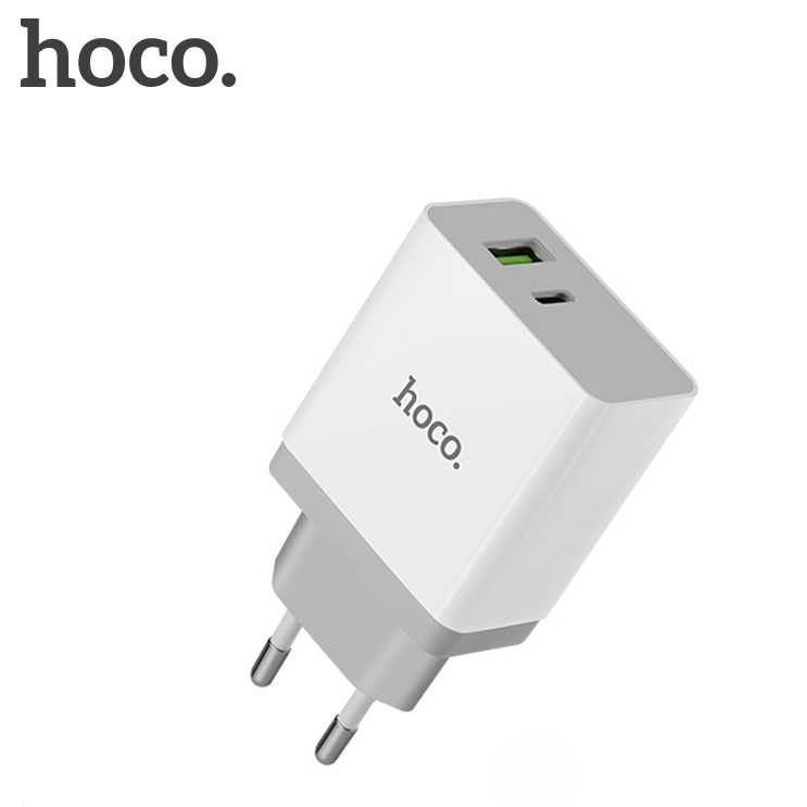 Jual Hoco Charger USB 2 Port & USB Type C 3A Quick Charging 3.0