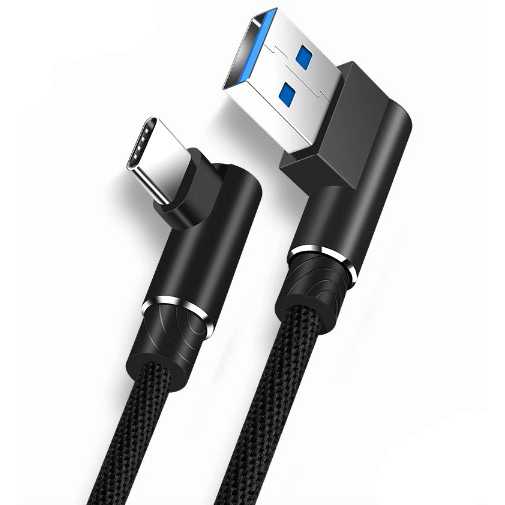 Jual Kabel Data USB Type C Multifungsi Braided L Shape Cable