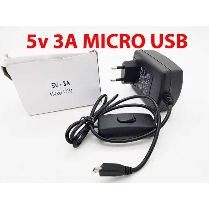 Jual Adaptor 5v 3a micro usb with saklar ON-OFF | Jakmall.com
