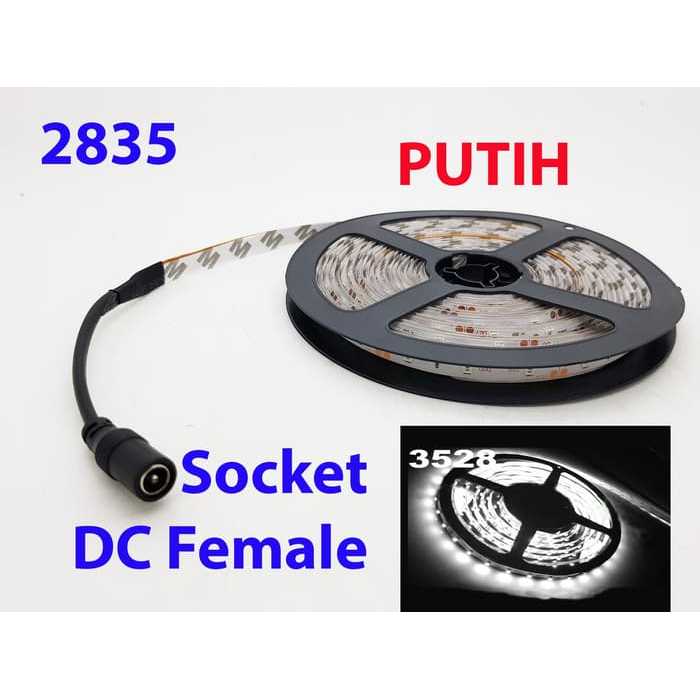Jual LED Strip 3528 / 2538 Outdoor + socket dc female waterproof