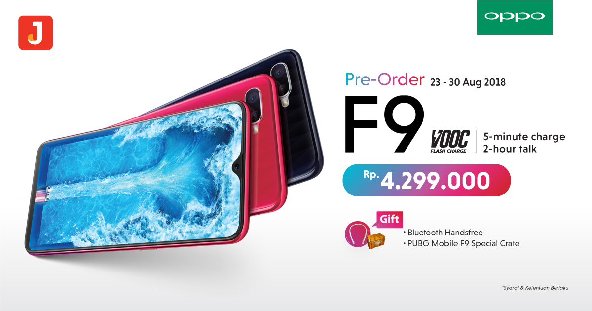 Pre Order Oppo F9 | Jakmall.com