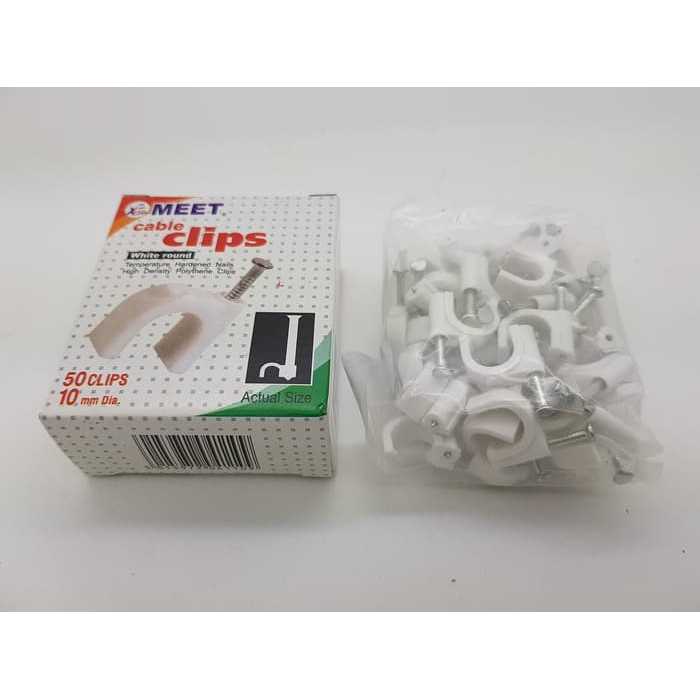 Jual Klem kabel ukuran 10mm / Cabel clips Merk MEET | Jakmall.com