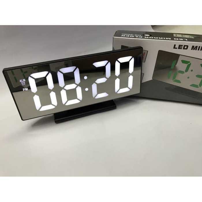Jual Jam Meja Digital Led Weker / Digital Alarm Clock Mirror