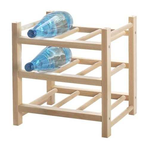 Jual HUTTEN Rak untuk 9 botol anggur, kayu solid | Jakmall.com