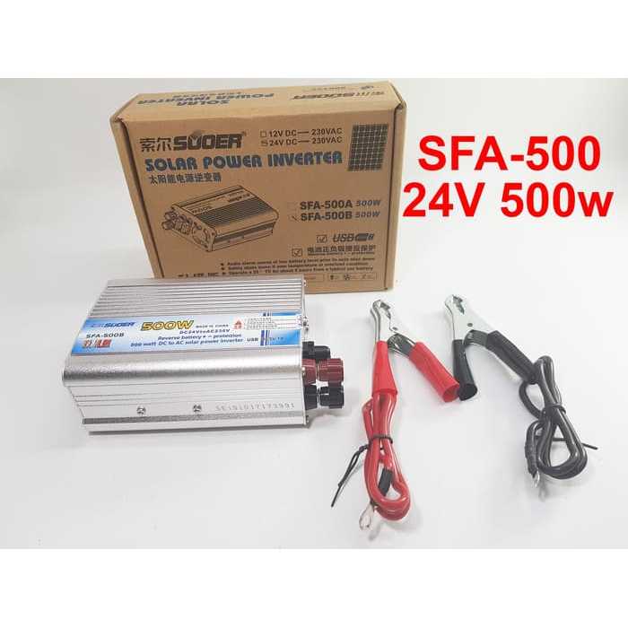Jual 24 volt Inverter 500w Merk SUOER SFA500 24v to 220v | Jakmall.com