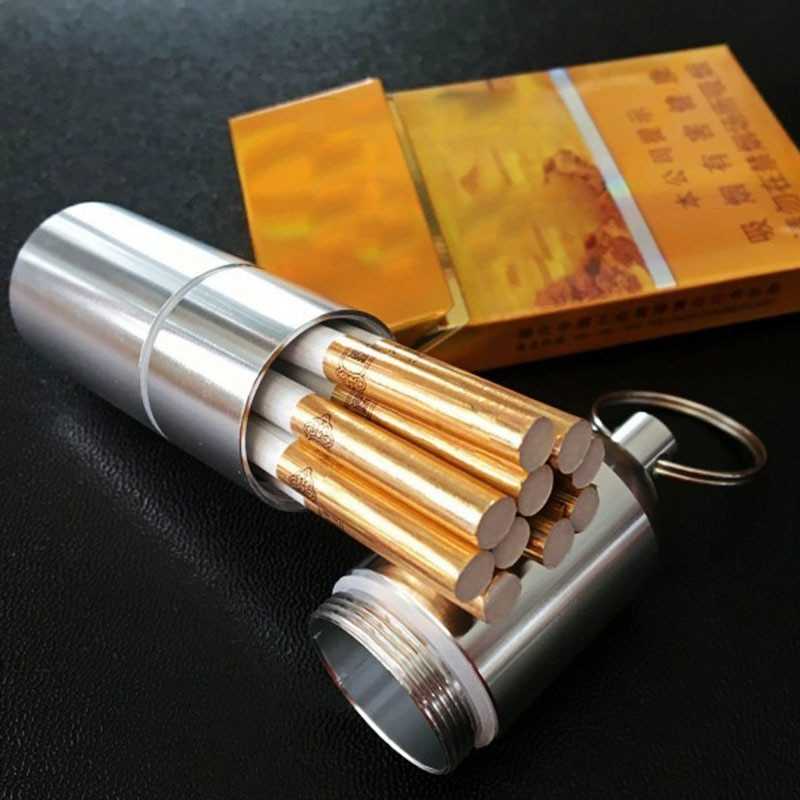 Jual Case Bungkus Rokok Cylinder Stainless Steel Cigarette Case