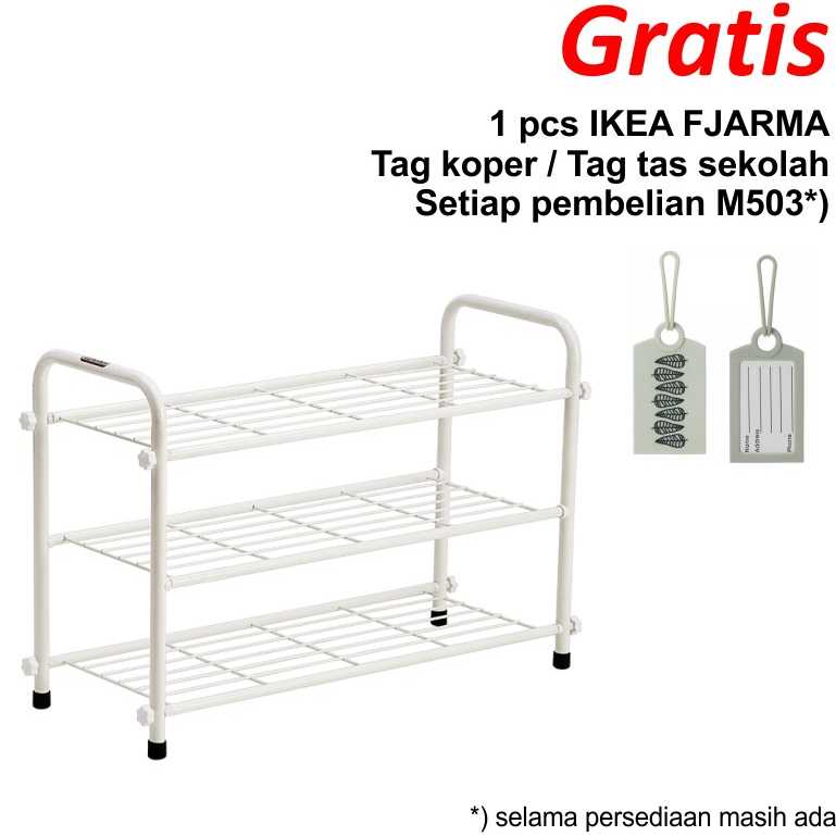Jual SHOE RACK 3 TIER M-503 Rak Sepatu 3 Tingkat LEBAR 68 CM