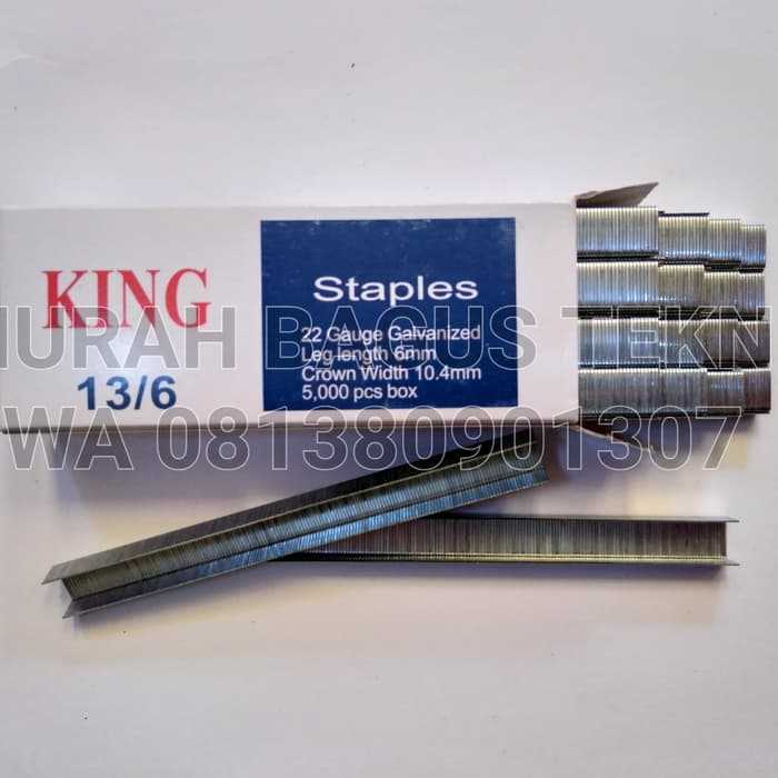 Jual ISI STEPLES 13/6 6MM REFIL STAPLES GUN PAKU SOFA | Jakmall.com