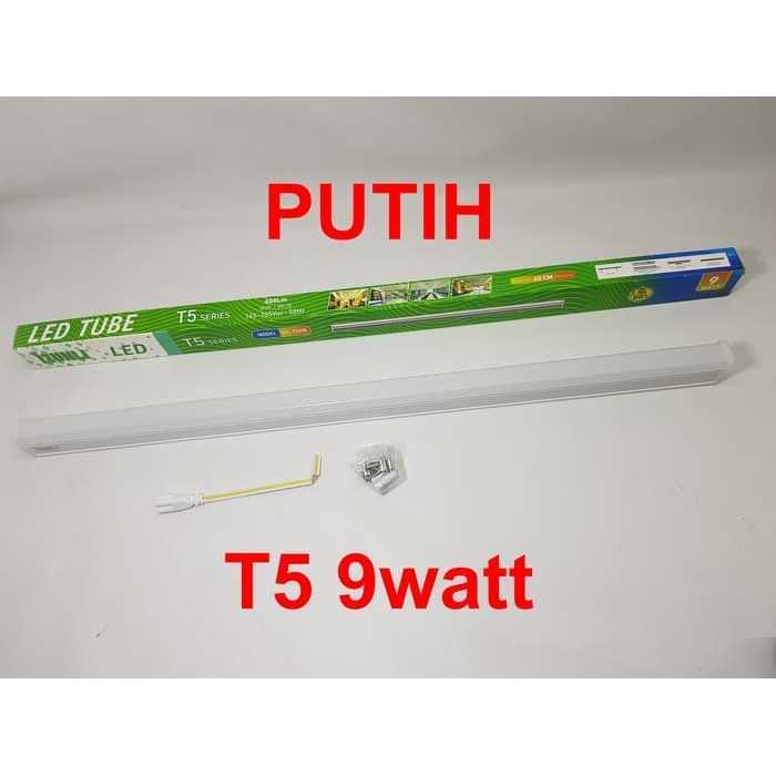 Jual Lampu Set neon tube 9 watt cahaya PUTIH TL T5 LED 60cm Merk