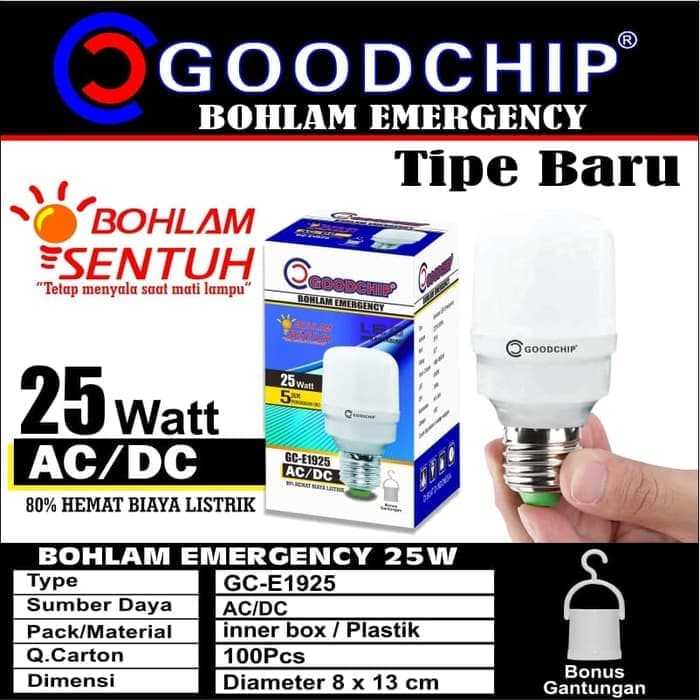Jual Bohlam Led Lampu Emergency 25 Watt Merk Goodchip By | Jakmall.com