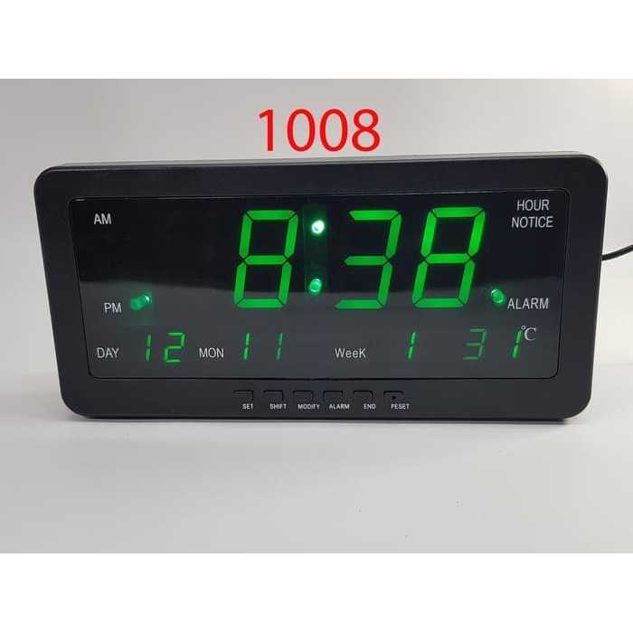 Jual Jam Digital Meja dan Dinding 1008 ( led hijau ) digital