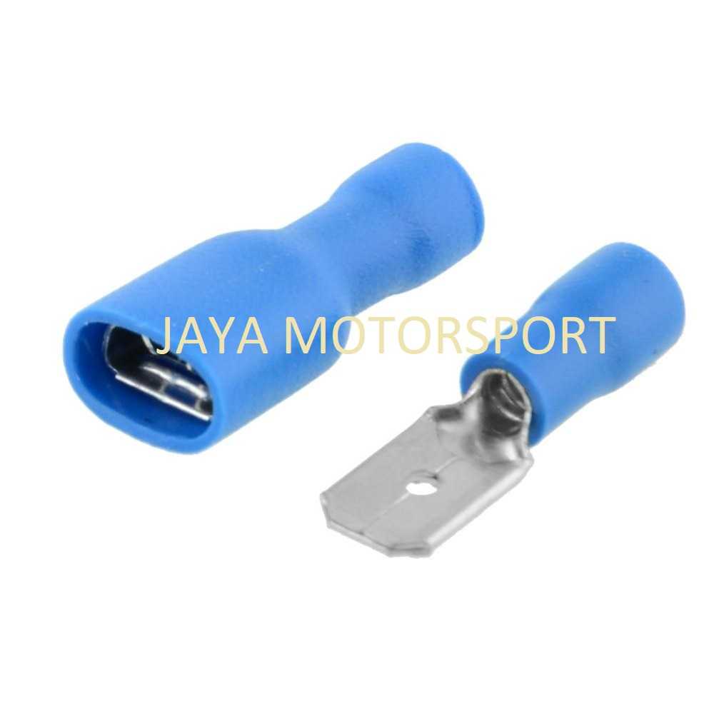 Jual JMS - Male Female Connector Cable Plug 1 Pin Blue Connector