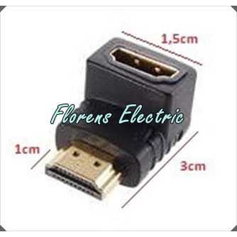 Jual HDMI Male to HDMI Female Converter Type L | Jakmall.com