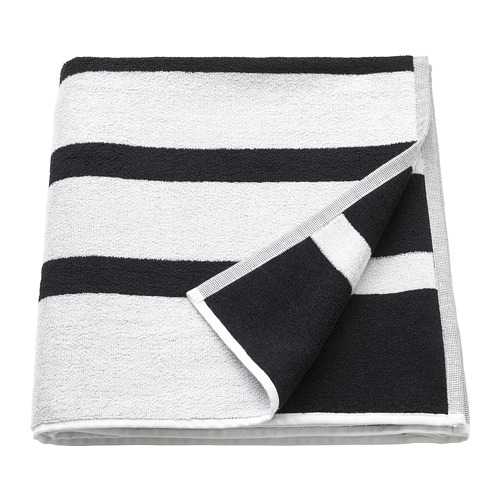 Jual KINNEN Handuk mandi warna putih hitam ukuran 140x70 cm