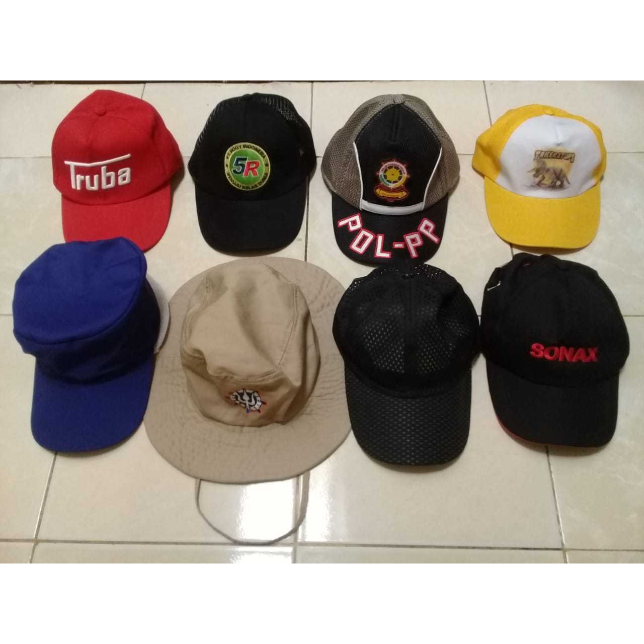 Jual Topi Promosi dengan Bordir atau Sablon Logo - Min Produksi