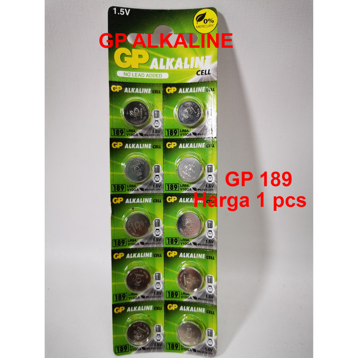 Jual GP alkaline 189 Baterai V10GA - LR 54 / Batre Battery jam