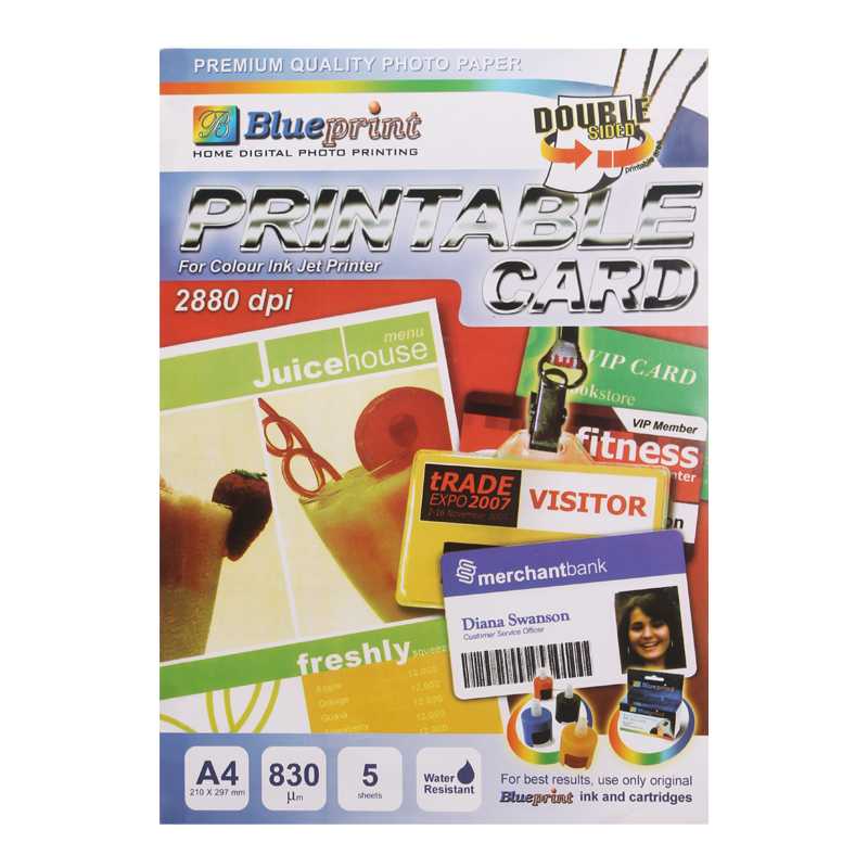 Jual Blueprint BP-PCA4830 Printable Card A4 | Jakmall.com