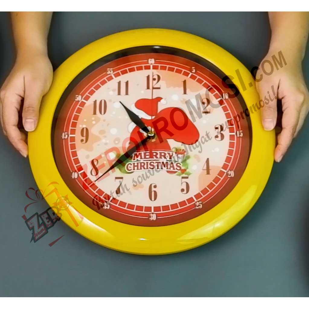 Jual Cetak Custom Souvenir Jam Dinding Natal | Jakmall.com