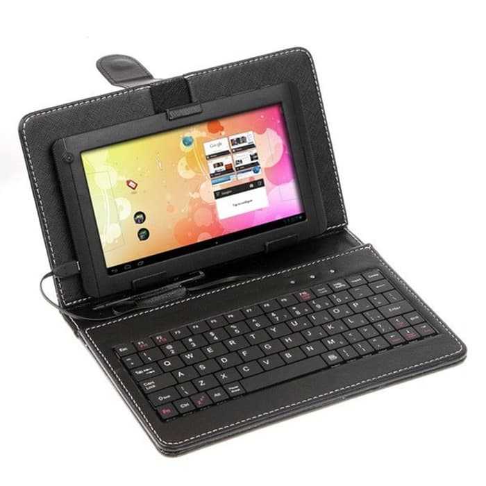 Jual Leather Case Keyboard Tablet 10 Inch Flip Micro USB Port