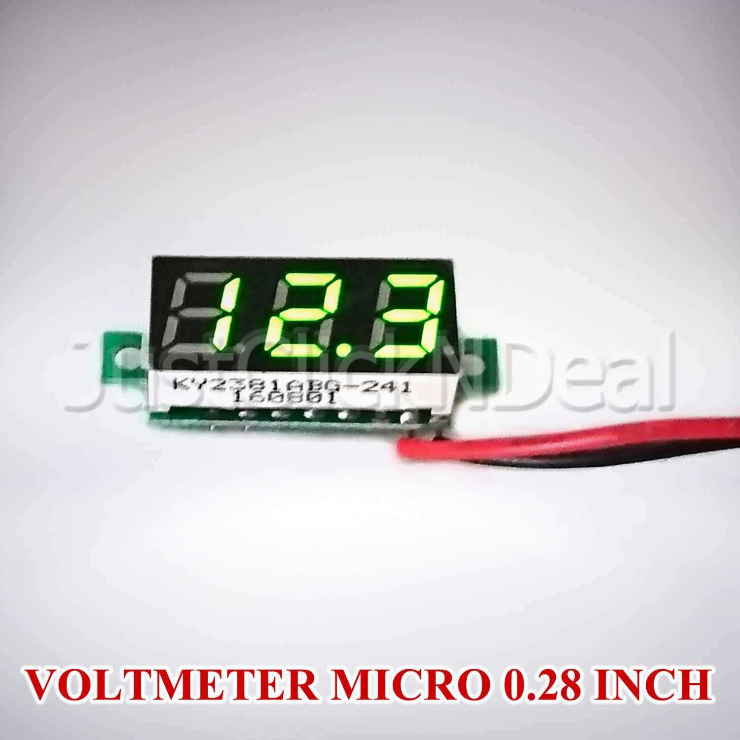 Jual Voltmeter Digital Micro 2.5-30V 0.28 Inch DC LED Hijau