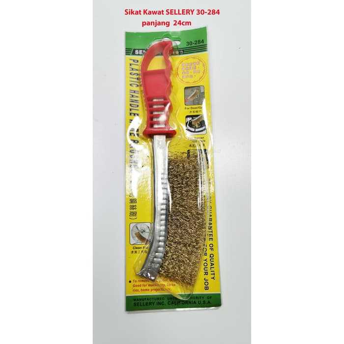 Jual sikat kawat kuningan SELLERY 30-284 model gagang / sikat