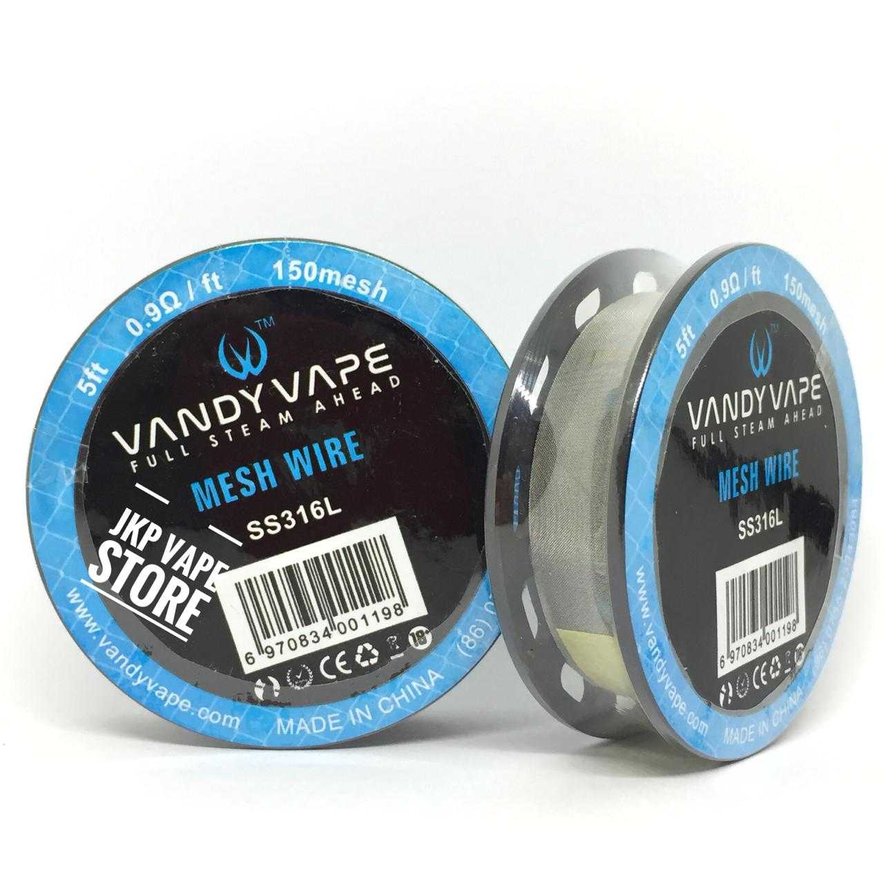 Jual VANDY VAPE MESH WIRE SS316L 150 MESH - WIRE AUTHENTIC 5 FT