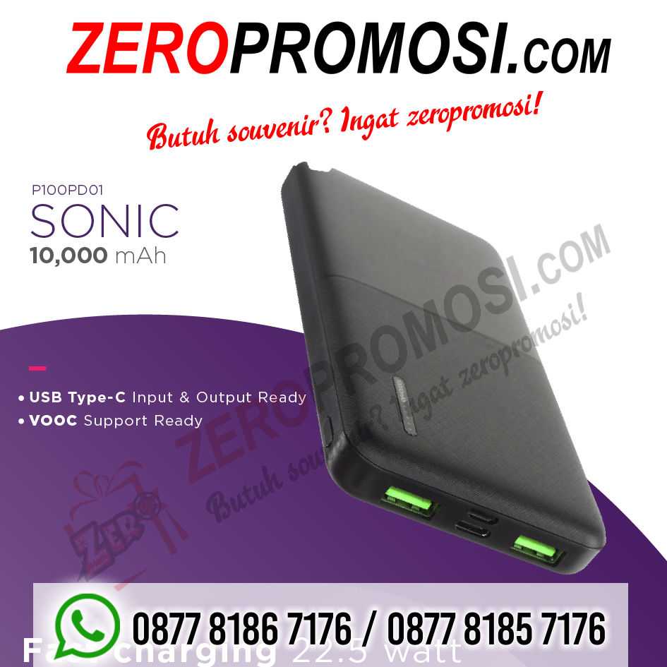Jual Souvenir Powerbank Promosi Powerbank Arden Sonic P100PD01