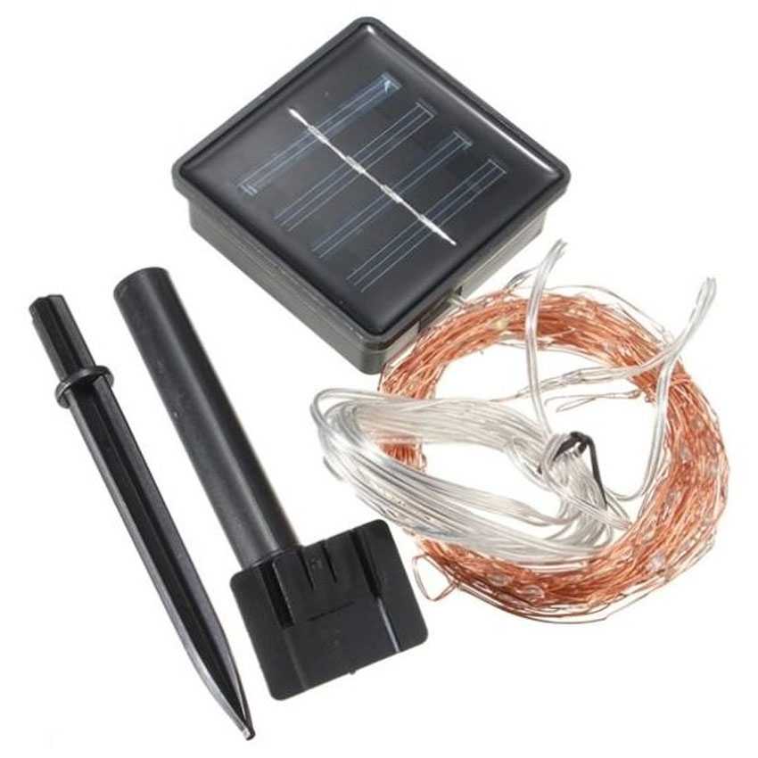Jual Solar Copper Wire String Light 100 LED 10 M Lampu Natal