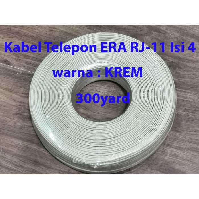 Jual KREM - Kabel Telepon ERA RJ-11 Isi 4 - 300yard (Cable line