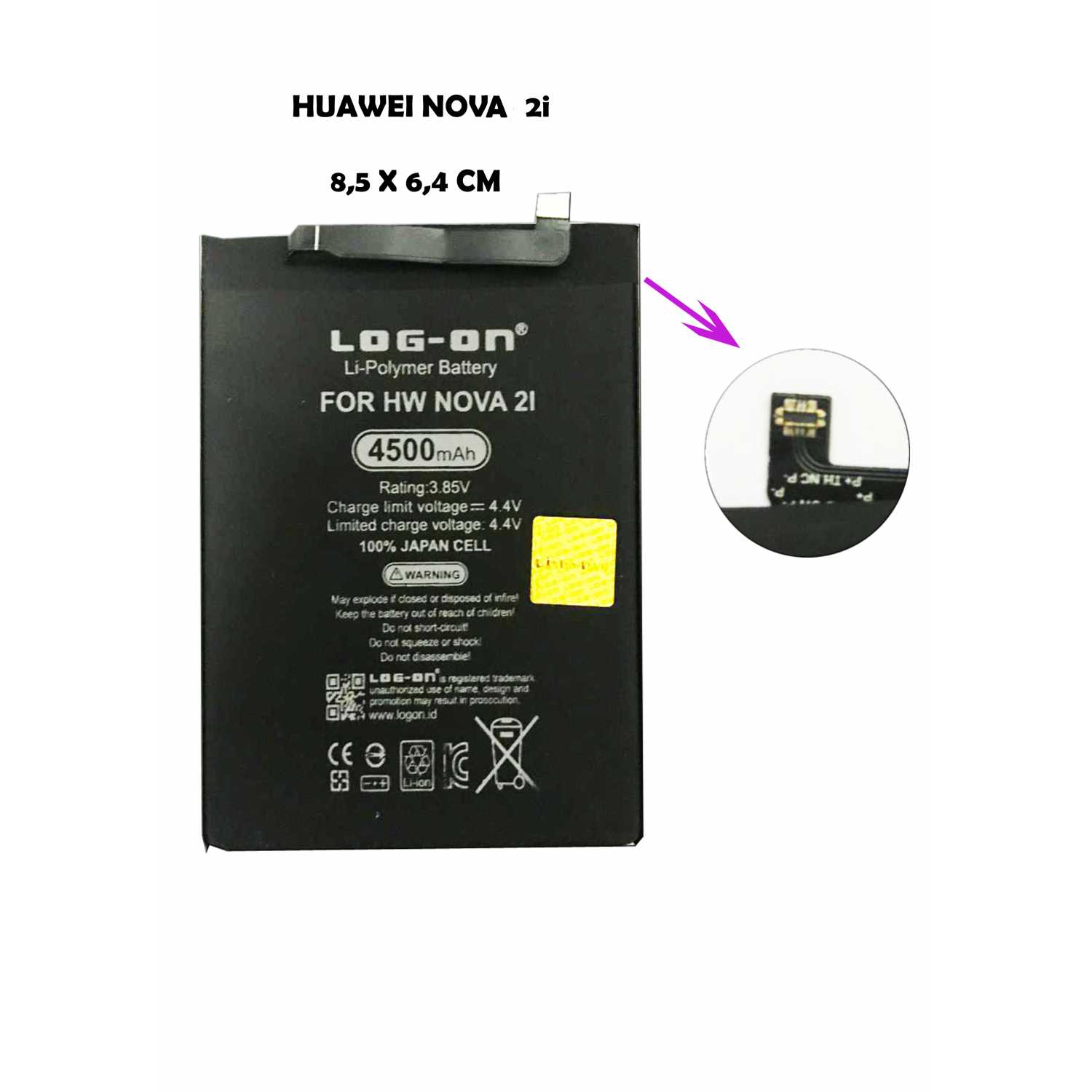 Jual BATERAI Huawei NOVA 2i BATRE DOUBLE POWER BATTERY LOG-ON