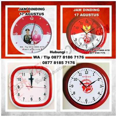 Jual Souvenir Jam merah putih custom Special Kemerdekaan | Jakmall.com