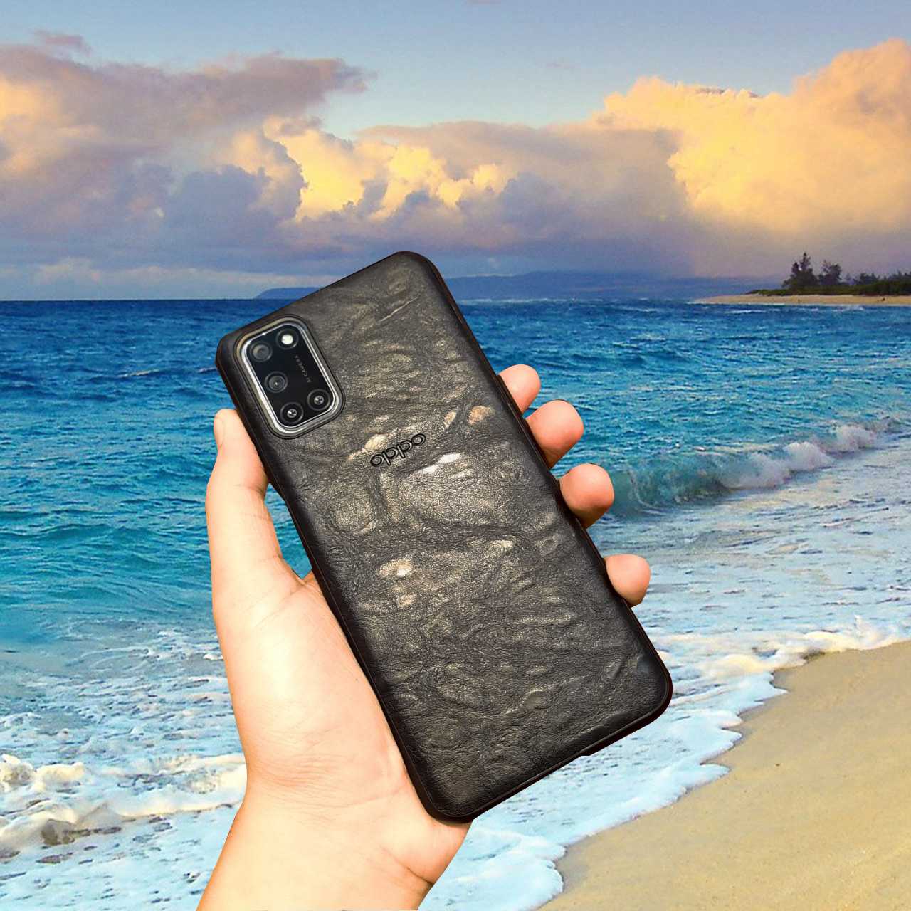 Jual [ PREMIUM] Softcase Leather Oppo A52 / A92 Case Kulit Slim