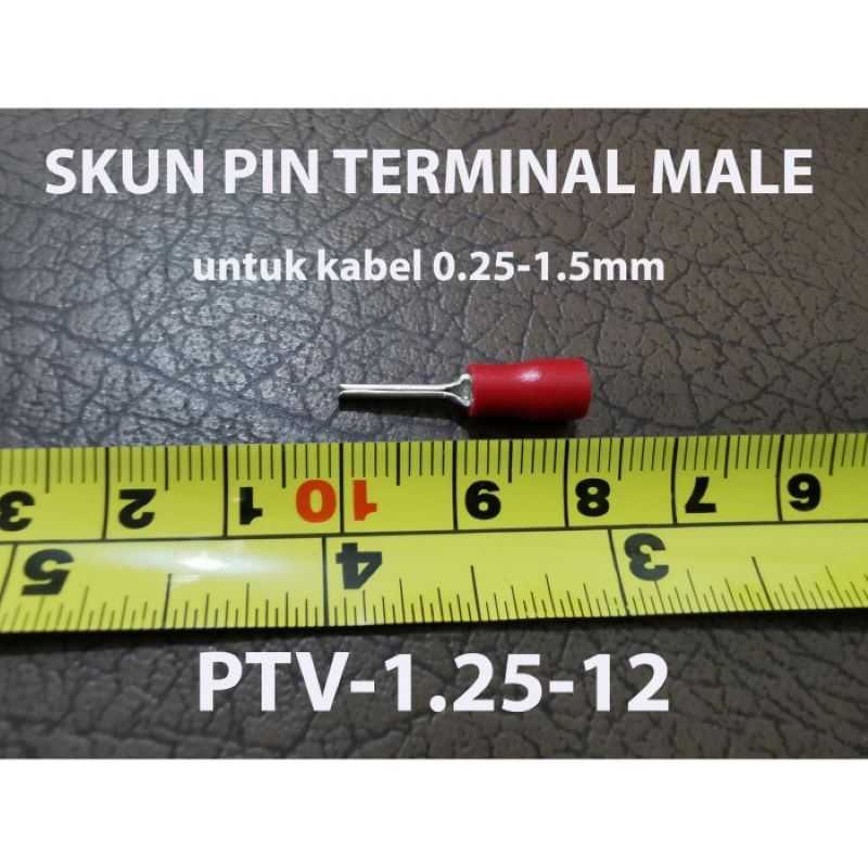 Jual Skun PIN TERMINAL MALE PTV - skun kabel cowo - soket