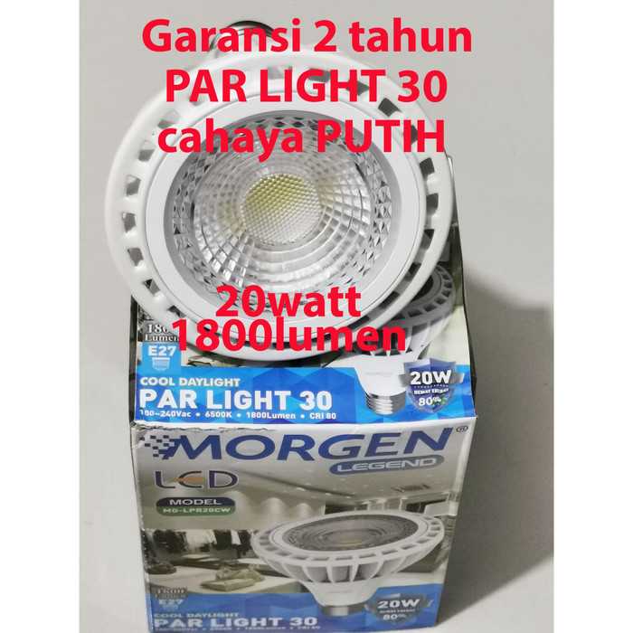Jual Lampu LED COB 20W PAR 30 ( CAHAYA PUTIH ) E27 MORGEN