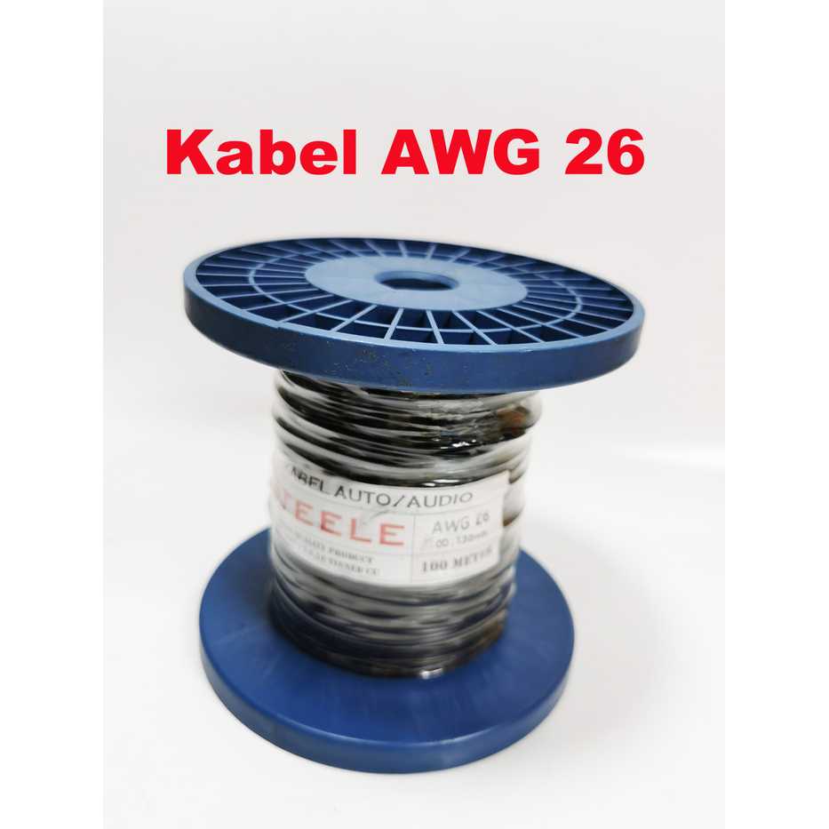 Jual Kabel AWG 26 STEELE 100 Meter dengan Tungkul - kabel