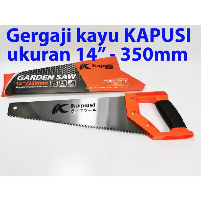 Jual Gergaji kayu 14" 350mm merk KAPUSI - GERGAJI TANGAN GAGANG