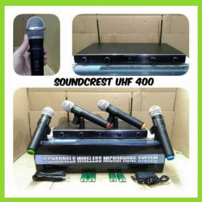 Jual Mic wireless soundcrest UHF-400 4 mic wireless soundcrest