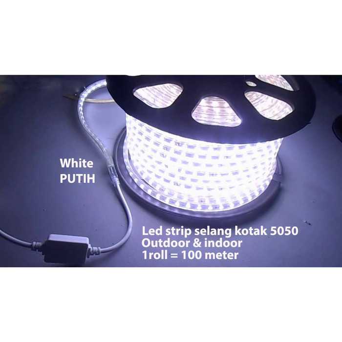 Jual Led strip selang kotak SMD 5050 220v AC 100meter outdoor