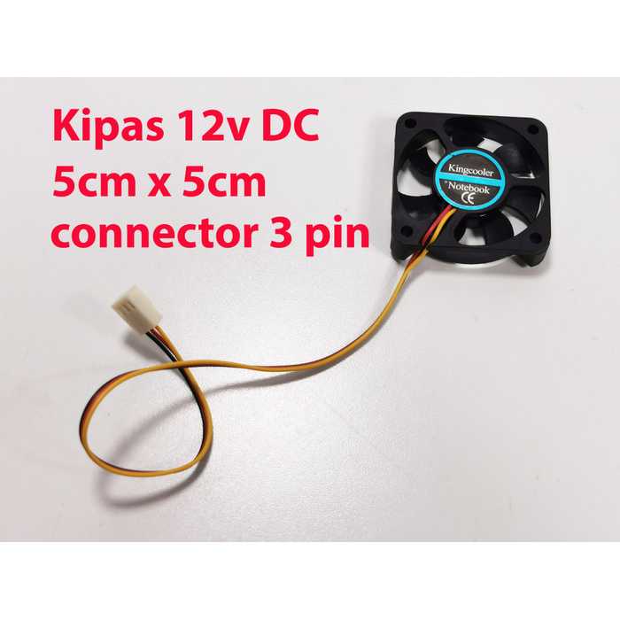 Jual kipas 12v dc 5cm x 5cm 3 pin konektor - cooling fan | Jakmall.com