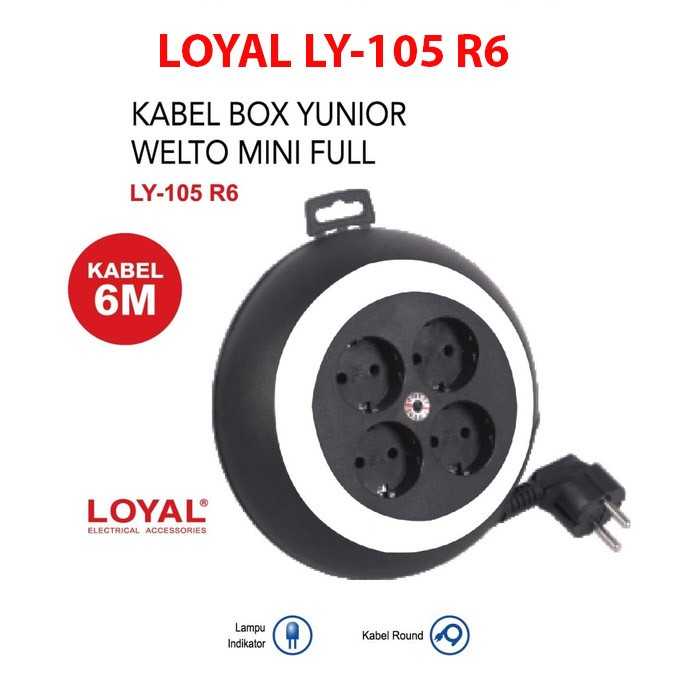 Jual KABEL ROLL LOYAL WELTO FULL 6 meter LY-105 R6 COLOKAN BOX
