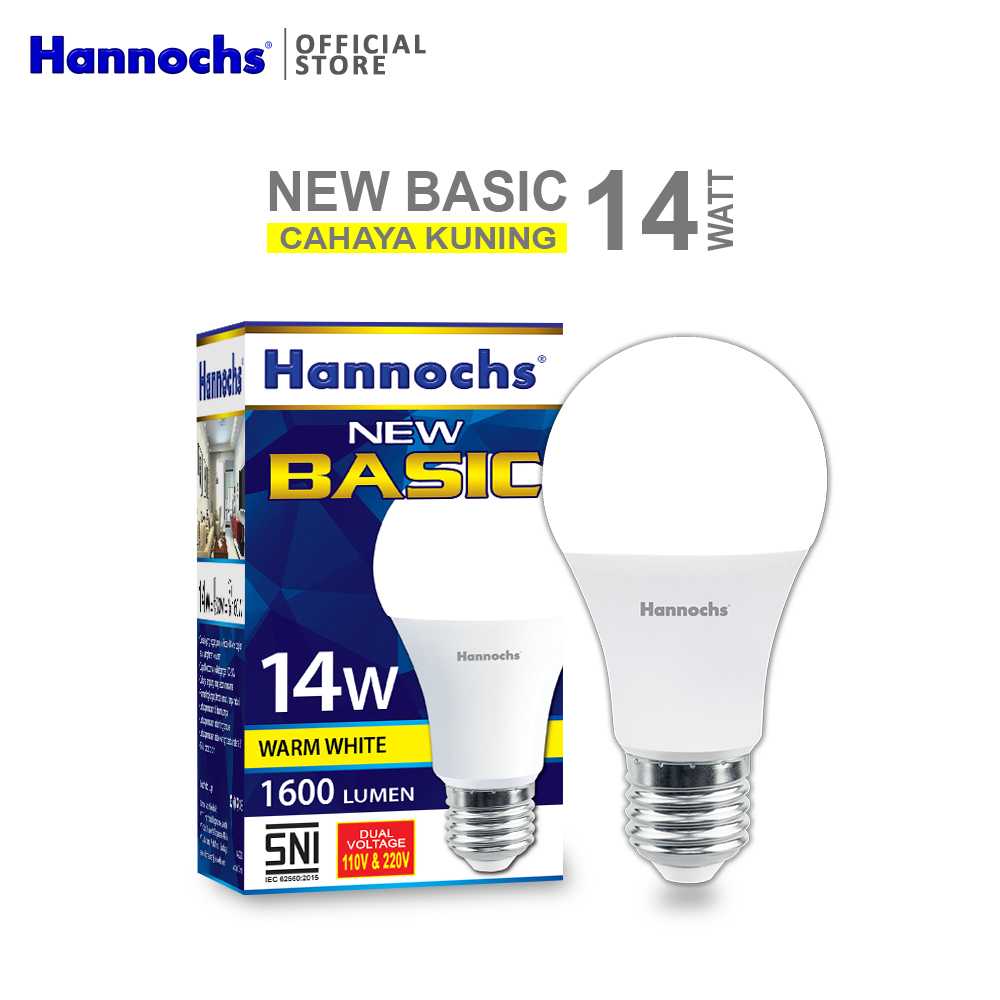 Jual Hannochs Lampu LED New Basic 14 watt WW - Kuning | Jakmall.com