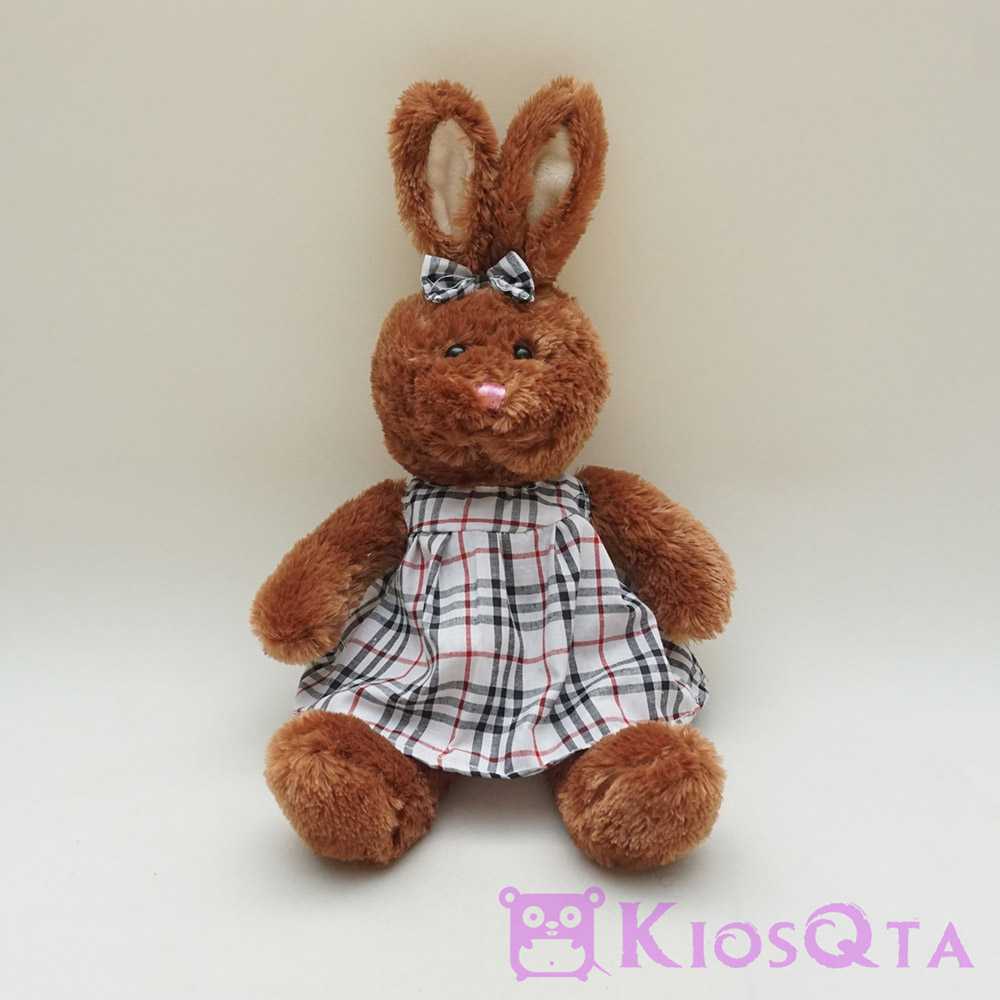 Jual boneka kelinci coklat tua baju kotak | Jakmall.com