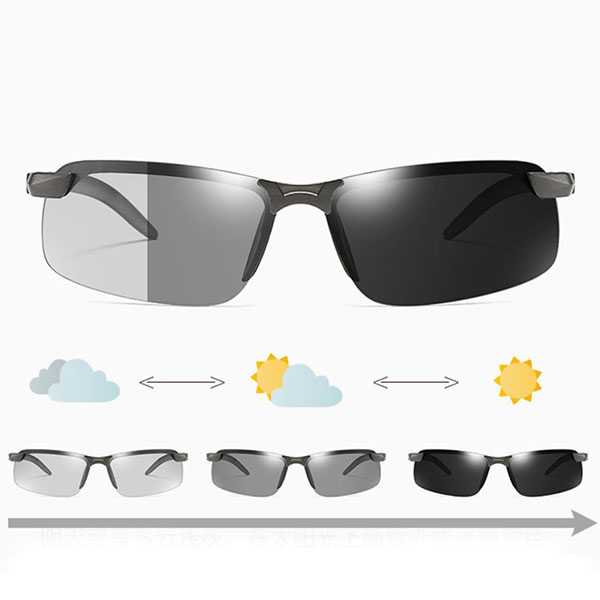 Jual kacamata photocromic pria men sport color changing glasses