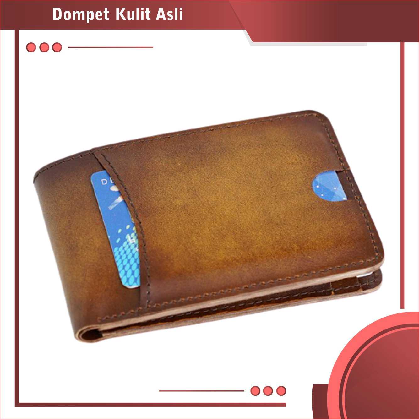 Jual Dompet Pria Full Kulit Sapi Premium Desain Mini Terbaru