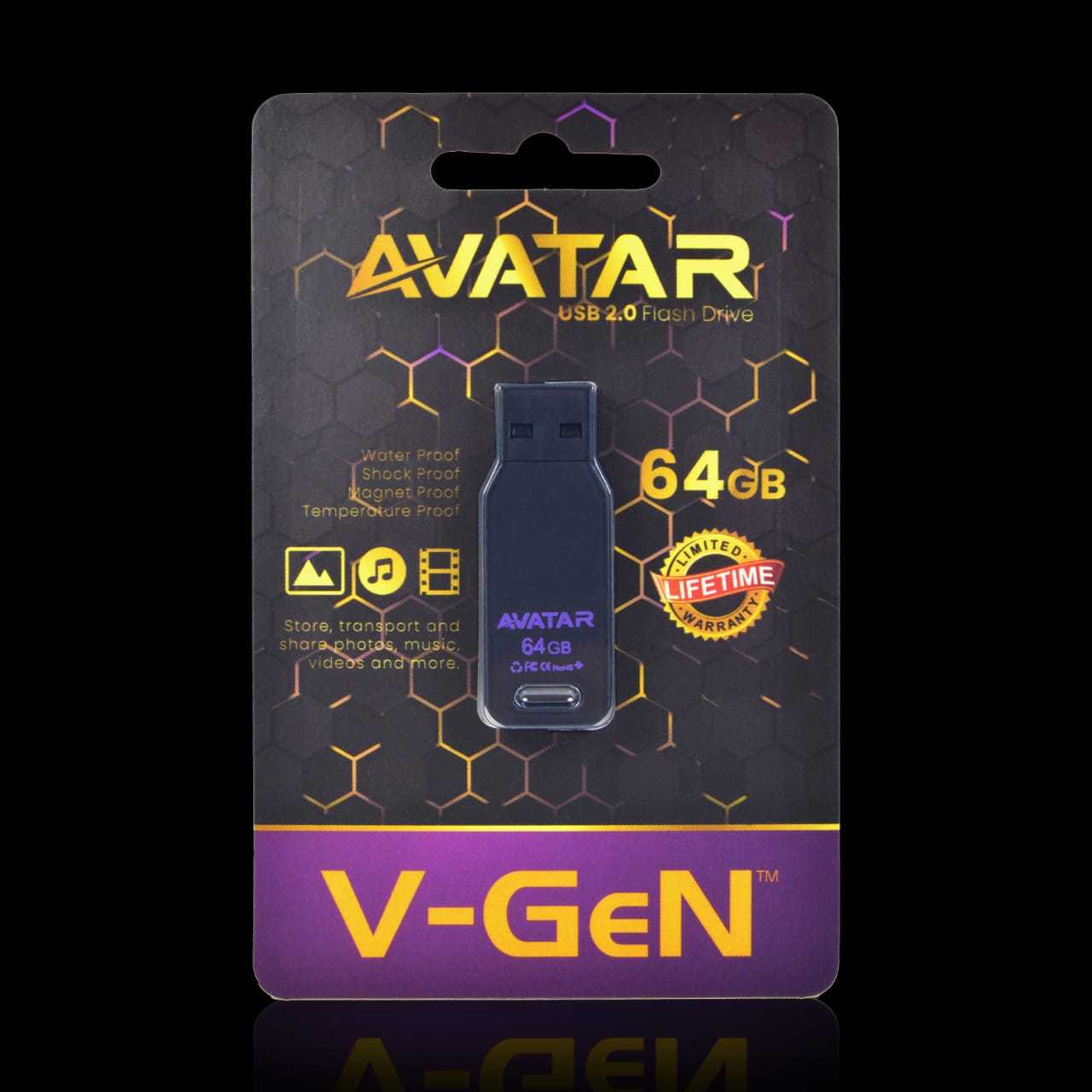 Jual USB Flashdisk V-GeN 64GB AVATAR USB 2.0 UFD Flashdrive VGEN