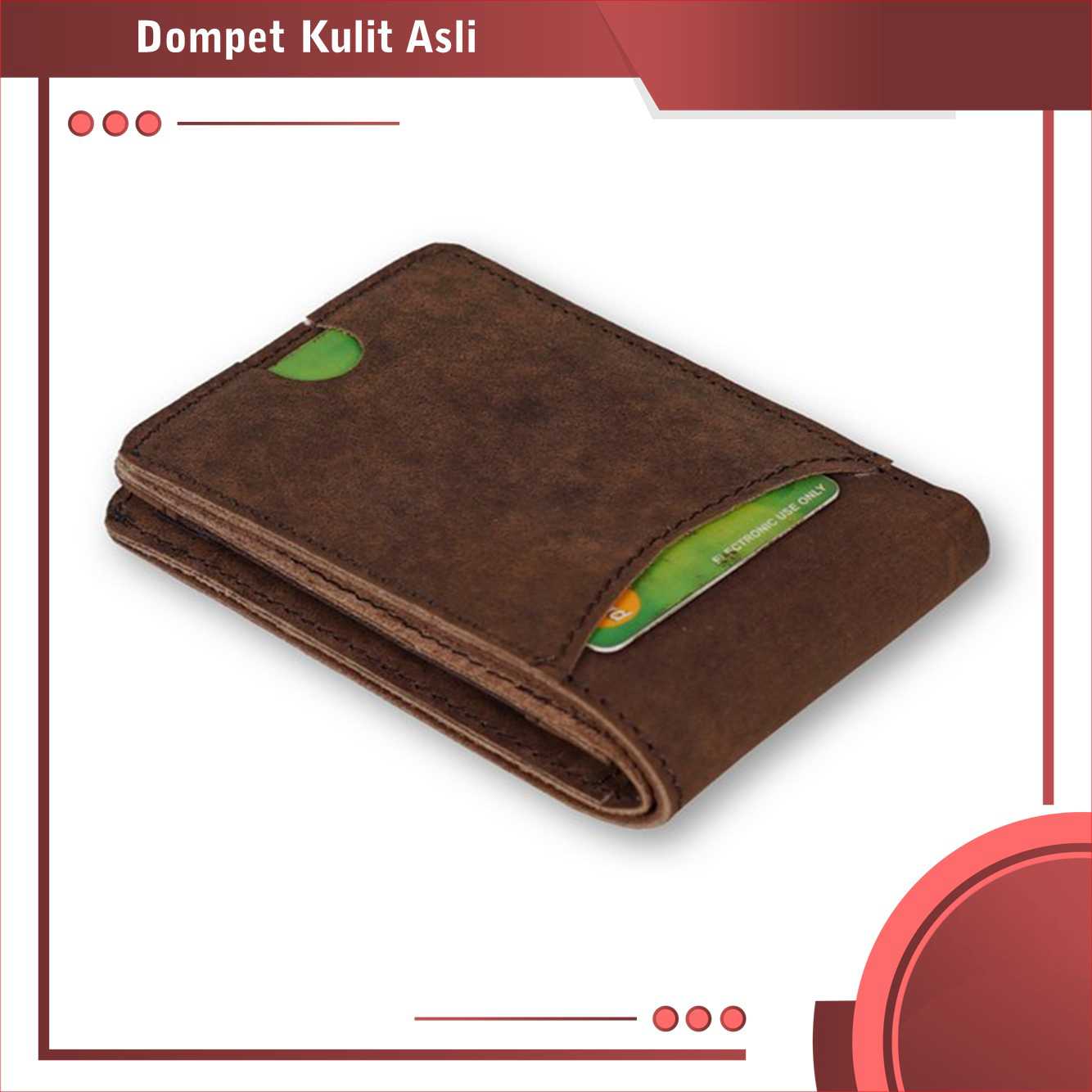 Jual Dompet Pria Full Kulit Sapi Asli Crazy Horse Minimalis